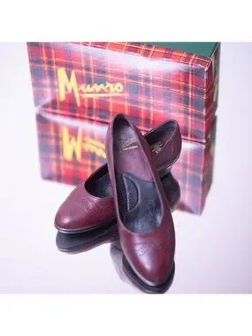 Munro | Shoes | Vintage 9s Munro Christina Wine Pumps Womens 9 N Made ...
